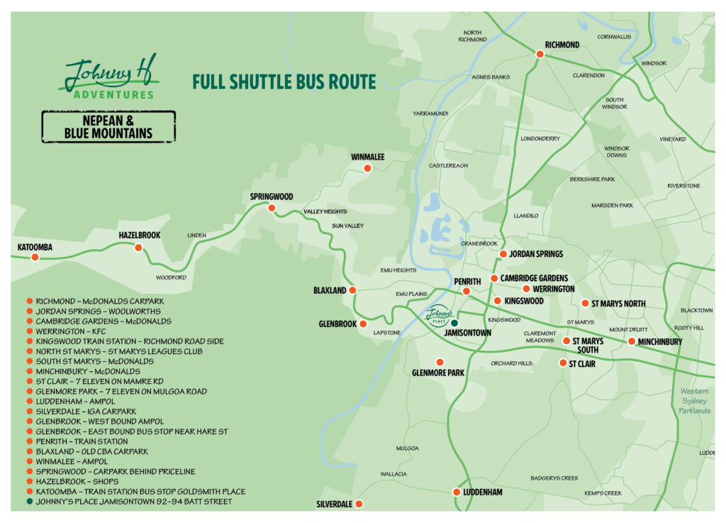 Penrith Shuttle Bus Service - Johnny H Adventures