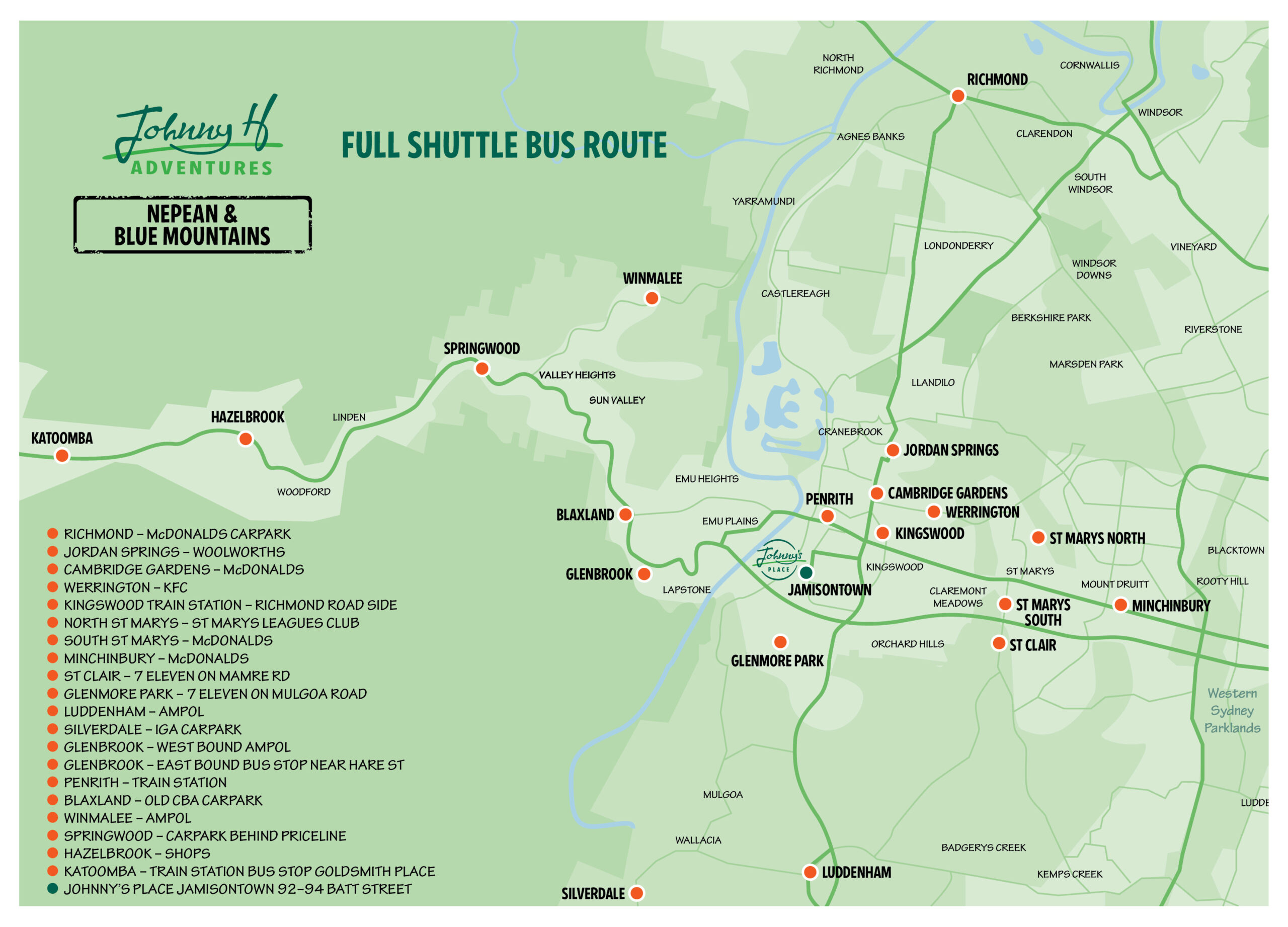 Penrith Shuttle Bus Service - Johnny H Adventures